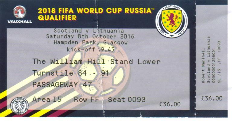 Ticket Stubs – The Scotland Epistles Football Magazine